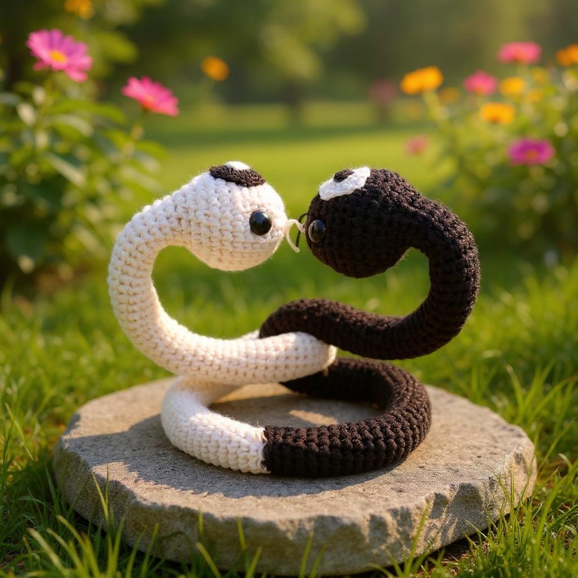 Crochet Snake Amigurumi Pattern PDF - Yin Yang Love Snakes Digital ...