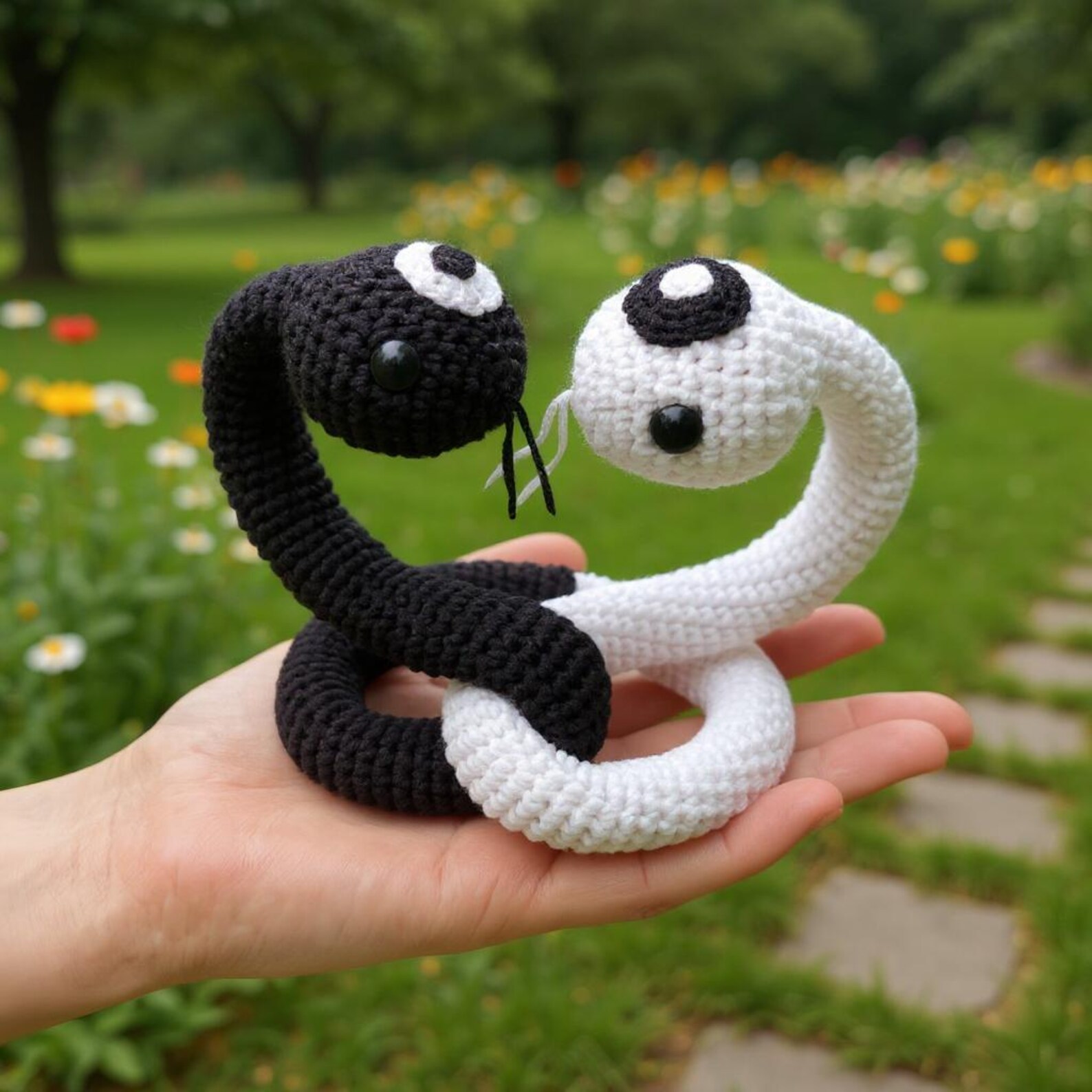 Crochet Snake Amigurumi Pattern PDF - Yin Yang Love Snakes Digital ...