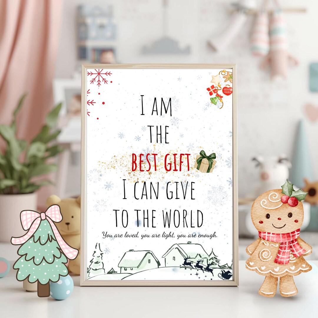Christmas Kids Affirmation Poster – Holiday Printable Decor (digital ...