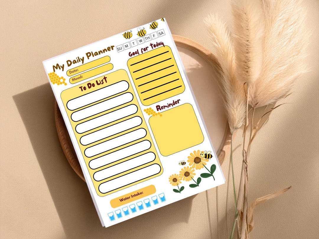 Bees Design Daily Planner Printable: To-do List, Schedule (PDF) - Etsy