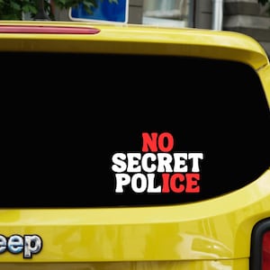 No Secret Police Decal - Etsy