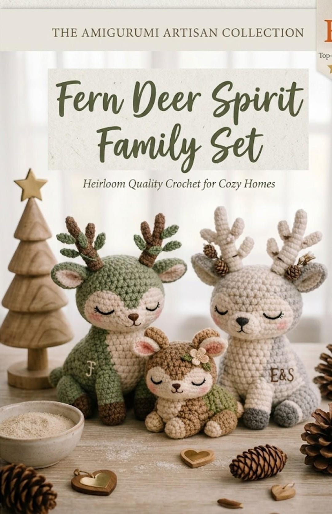 Deer Family Amigurumi Crochet Pattern PDF Woodland Animals Bundle Set ...