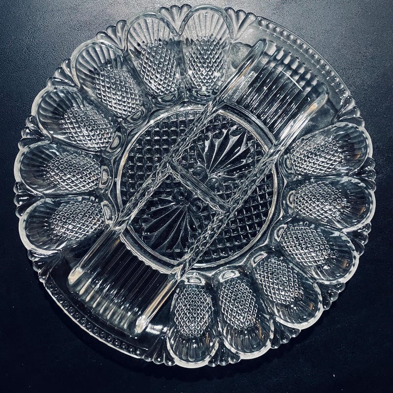Glass Relish Tray - Etsy