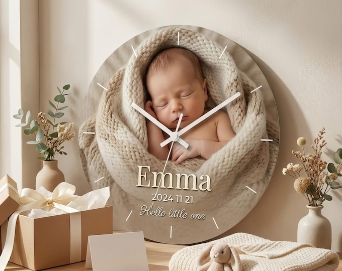 Personalised Working Birth Celebration Clocks - Etsy UK