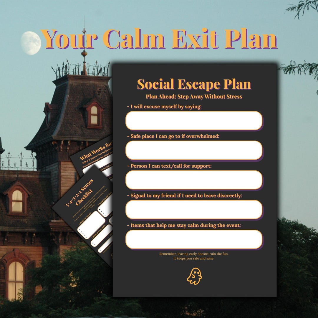 Halloween Anxiety Survival Kit: Printable Calm Tools (PDF Download) - Etsy