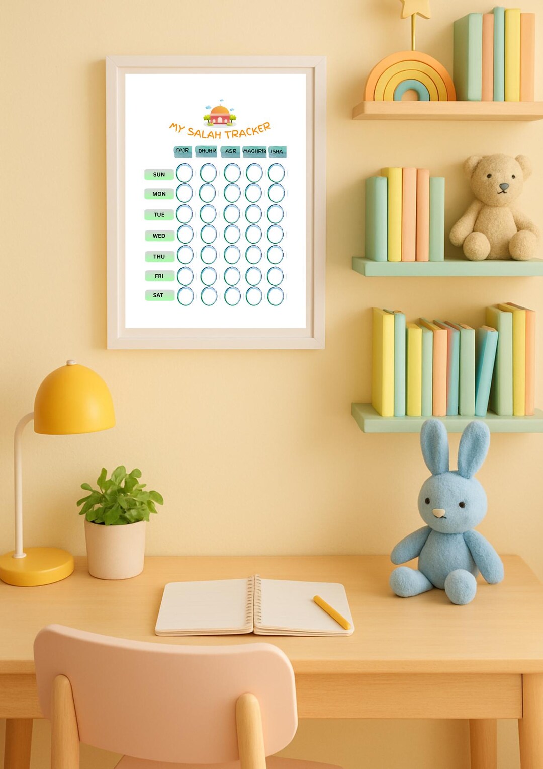 Kids Salah Tracker Printable: Islamic Prayer Namaz Chart, Salah Guide ...