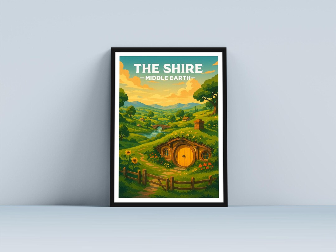 The Shire Travel Print, the Shire Travel Poster, Art Print, Travel ...