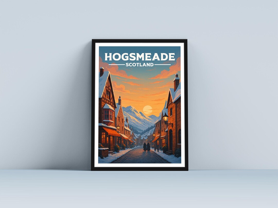 Hogsmeade Travel Print, Hogsmeade Travel Poster, Art Print, Travel ...