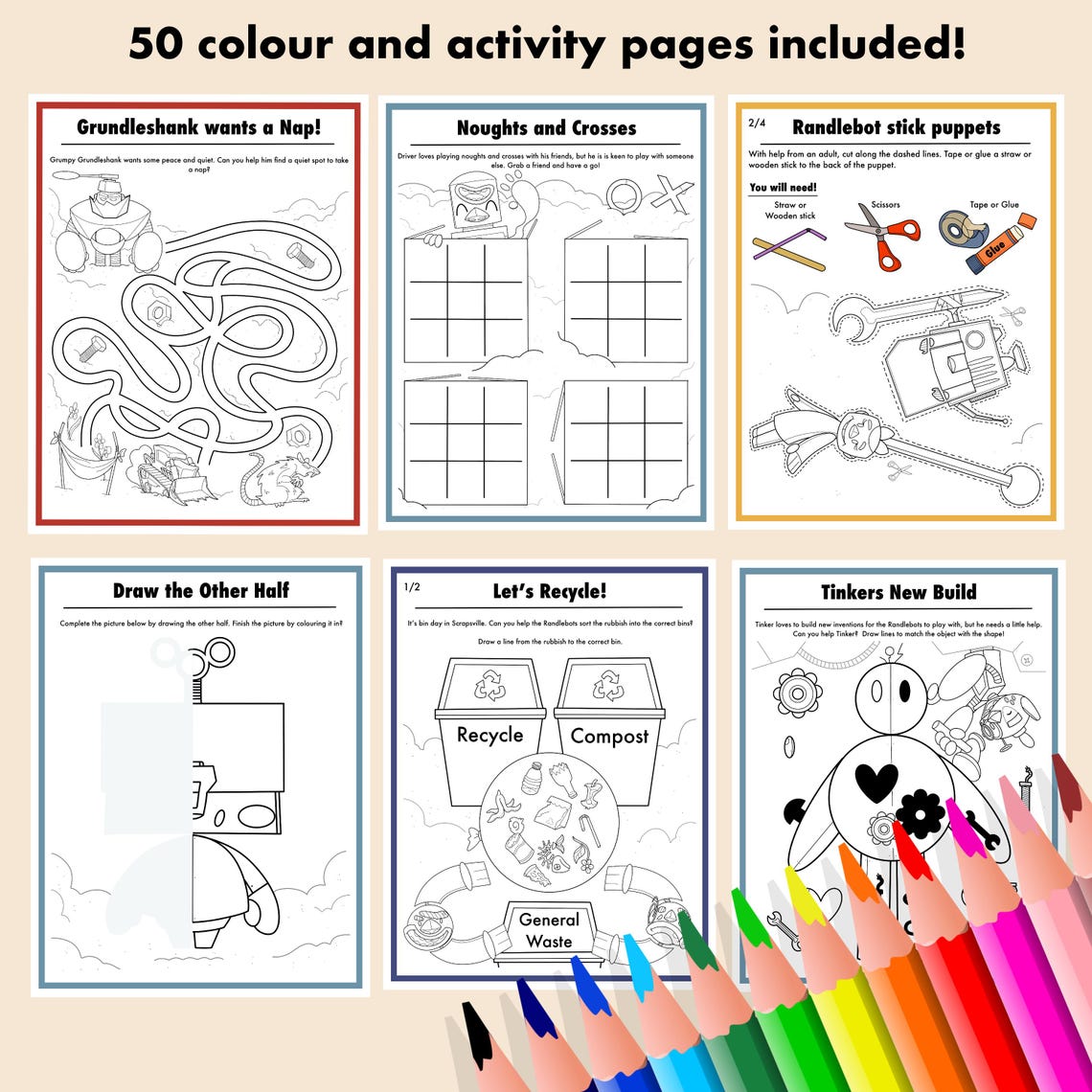 Kids Colouring & Activity Bundle: Printable Games (digital Download ...