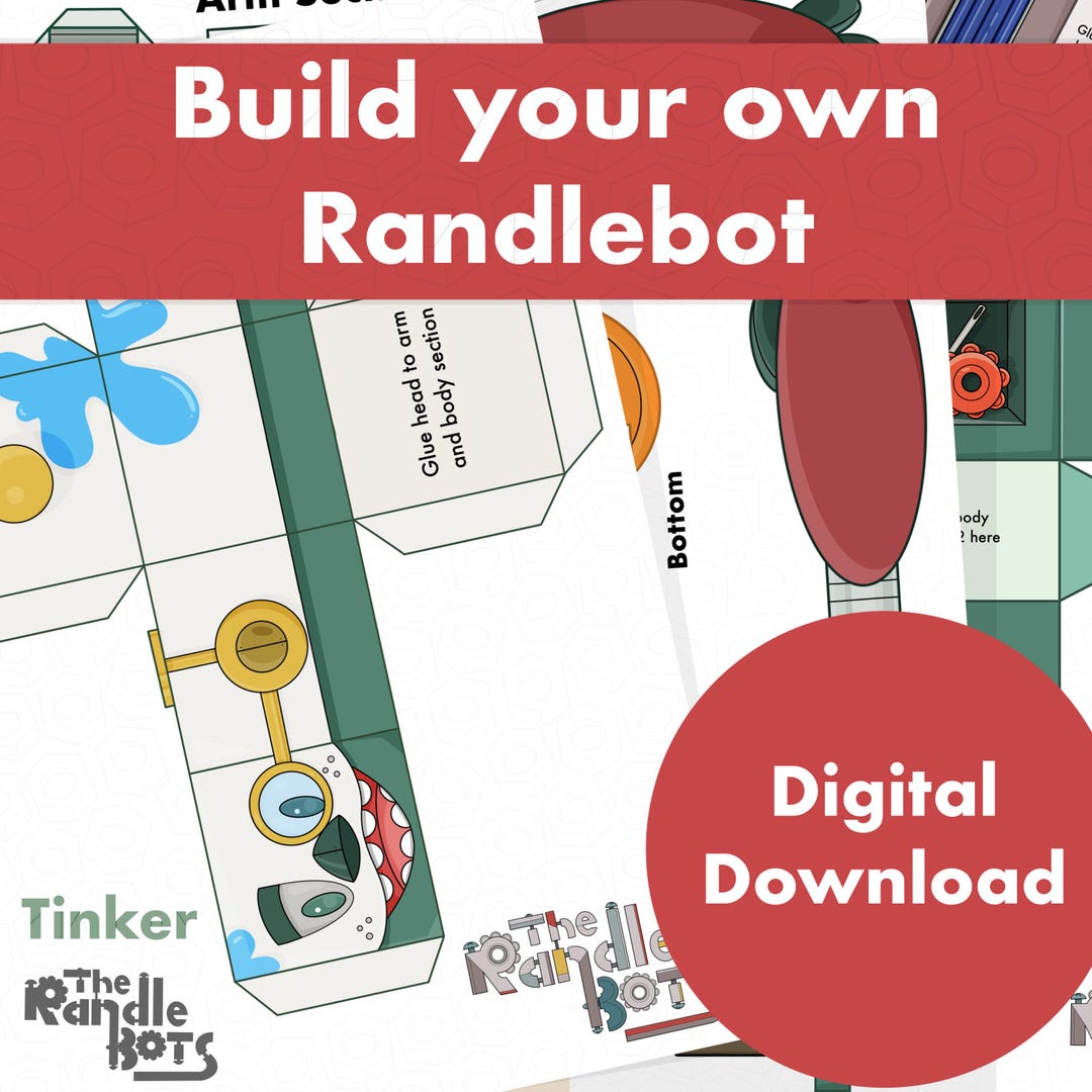 Printable Robot Craft Kit: Build-a-bot Colouring Activity (digital ...