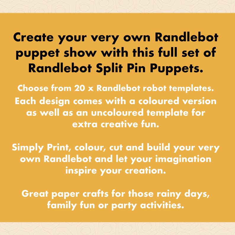 Split Pin Puppets Printable | Robot Paper Craft for Kids | Colour, Cut ...