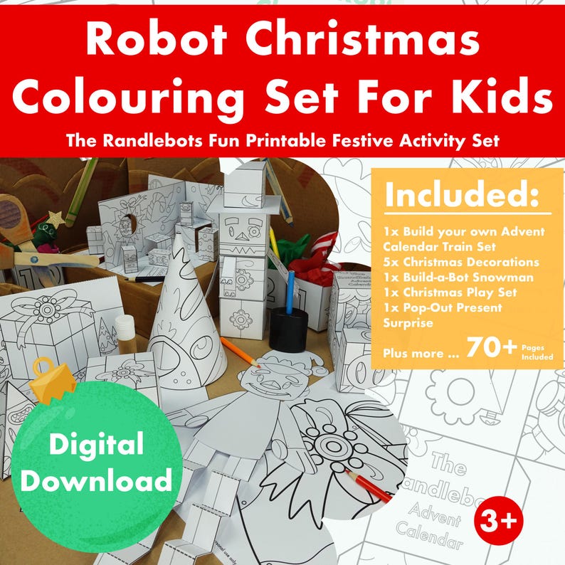 Christmas Colouring and Activity Set | Printable Holiday Crafts for ...