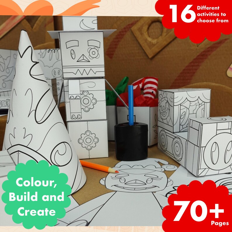 Christmas Colouring and Activity Set | Printable Holiday Crafts for ...