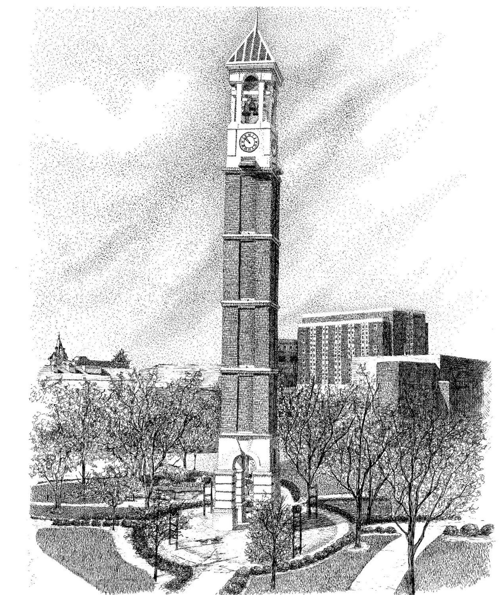 Purdue University Bell Tower, Digital File - Etsy