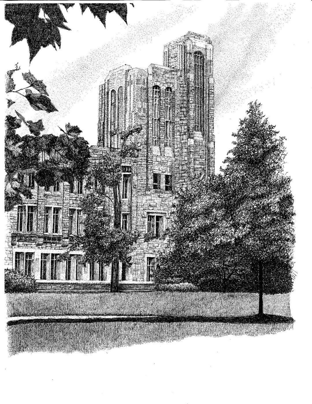 Jordan Hall, Butler University, Indianapolis, Indiana, Fine Art Print ...