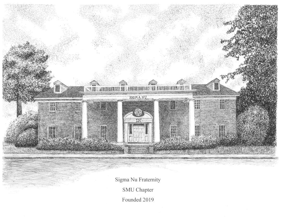 Sigma Nu Fraternity House, SMU, Digital Download - Etsy