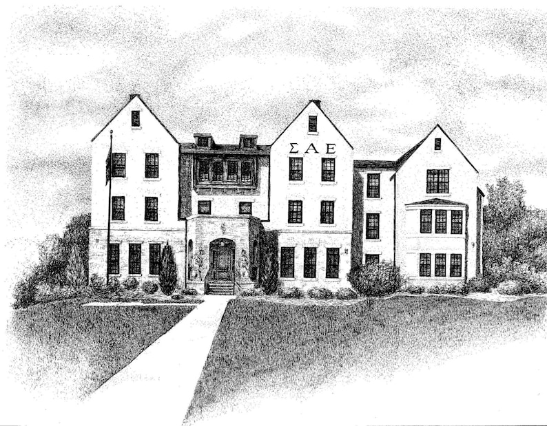 Sigma Alpha Epsilon Fraternity House Indiana University - Etsy