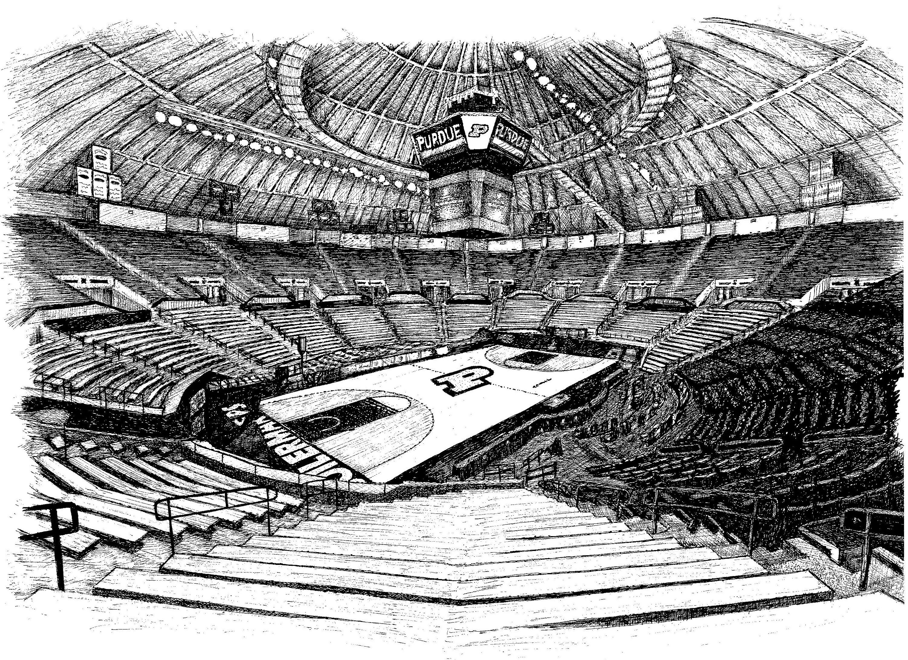Mackey Arena Interior Purdue University Fine Art Print | Etsy
