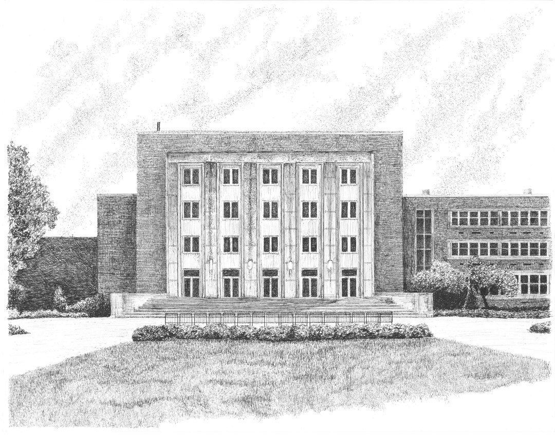 Lilly Hall, Purdue University, West Lafayette, Indiana, Fine Art Print ...