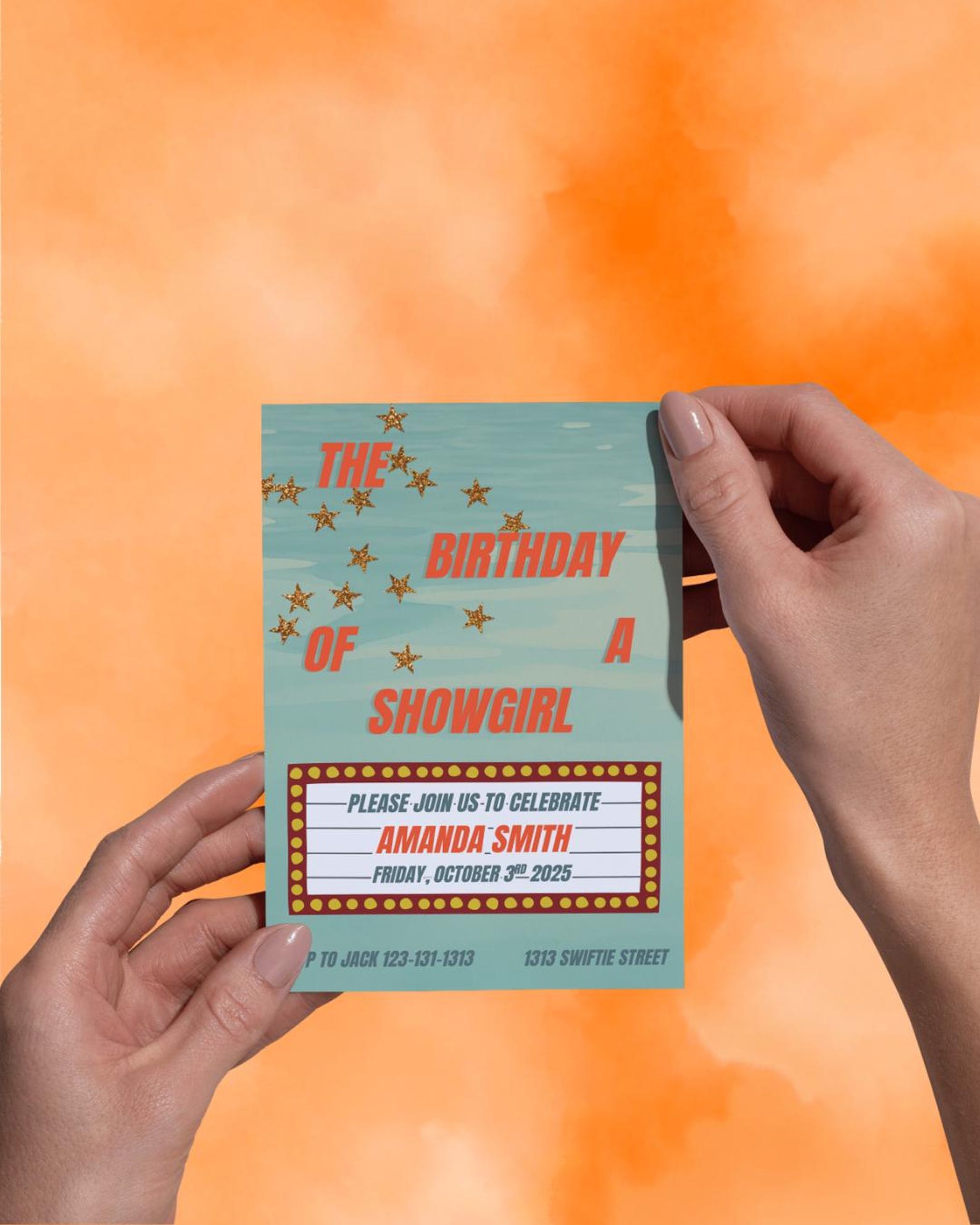 Swiftie Birthday Invitation: Showgirl Theme, Editable Template (digital ...