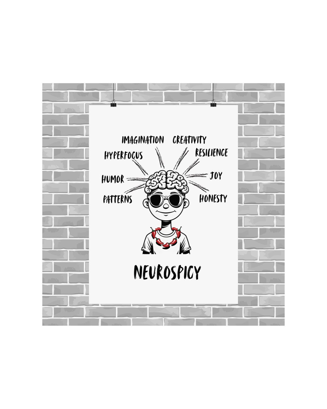 Educational Neurodiversity Poster, Funny Trendy Sayings Gift, Neuro ...
