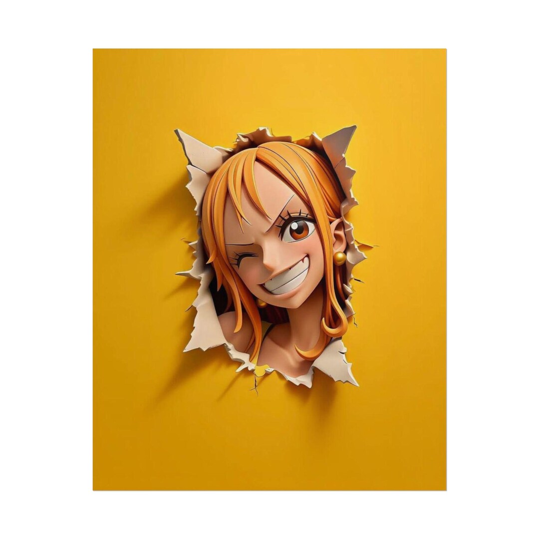 Nami Anime Art Print: Edgy Manga Poster, Modern Wall Decor - Etsy