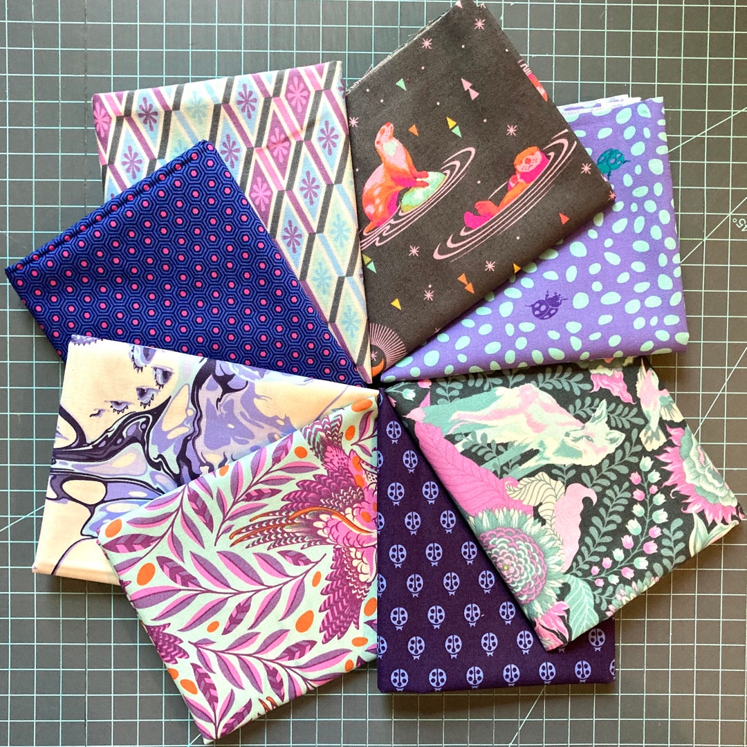 Plum Bundle - Tula Pink OOP Rainbow Color 8 Fat Quarters - Etsy