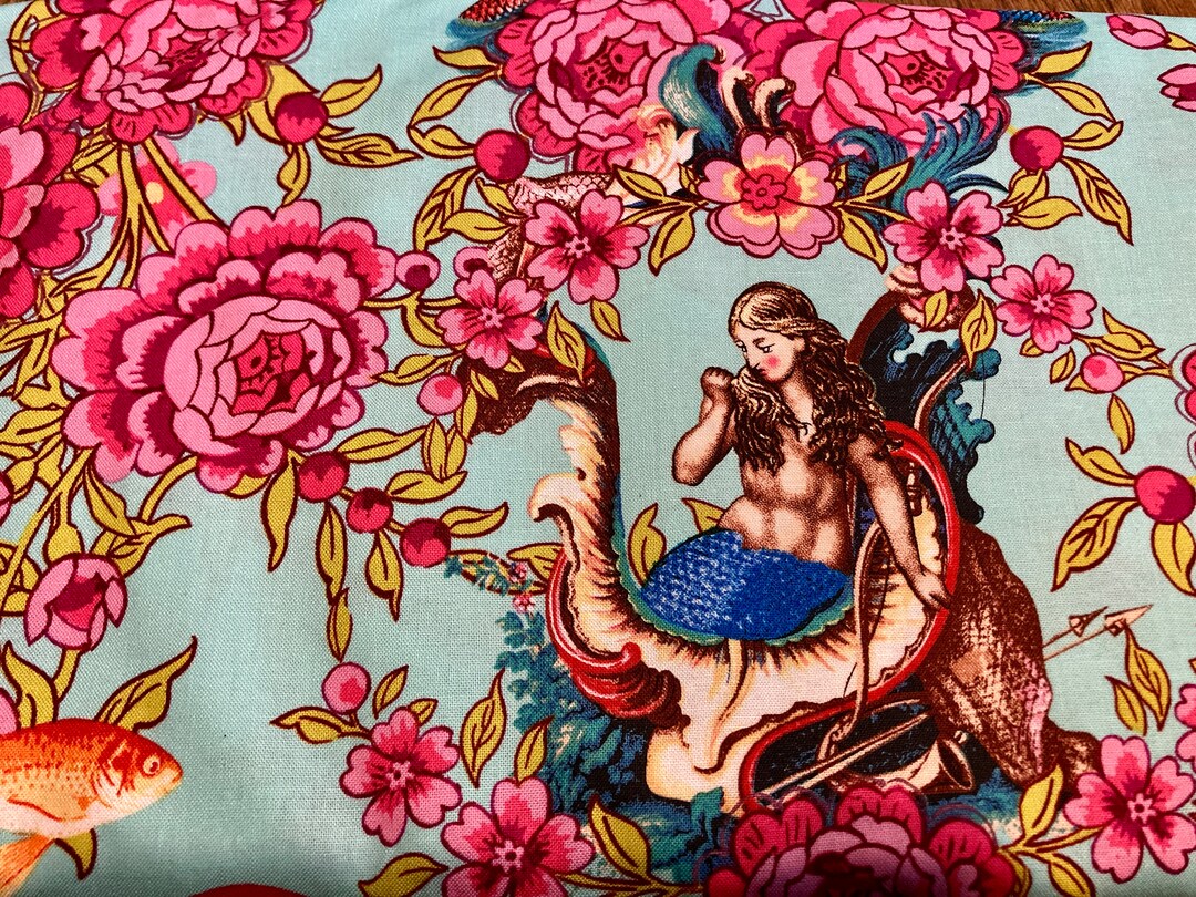 Tokyo Milk Neptune & the Mermaid Lost Atlantis Fabric - Etsy
