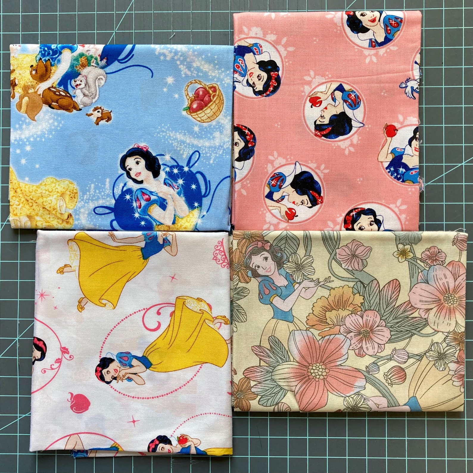 Snow White Fabric 4 Disney Princess Fat Quarter Bundle - Etsy
