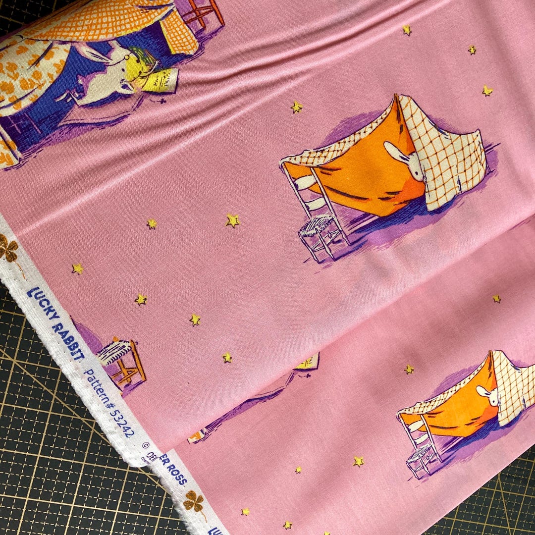 Heather Ross Lucky Rabbit Quilt Tent in Lilac Colorway Yardage - Etsy
