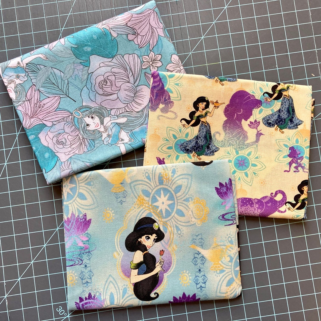 Jasmine Fabric - 3 Disney Princess Fat Quarter Bundle - Etsy