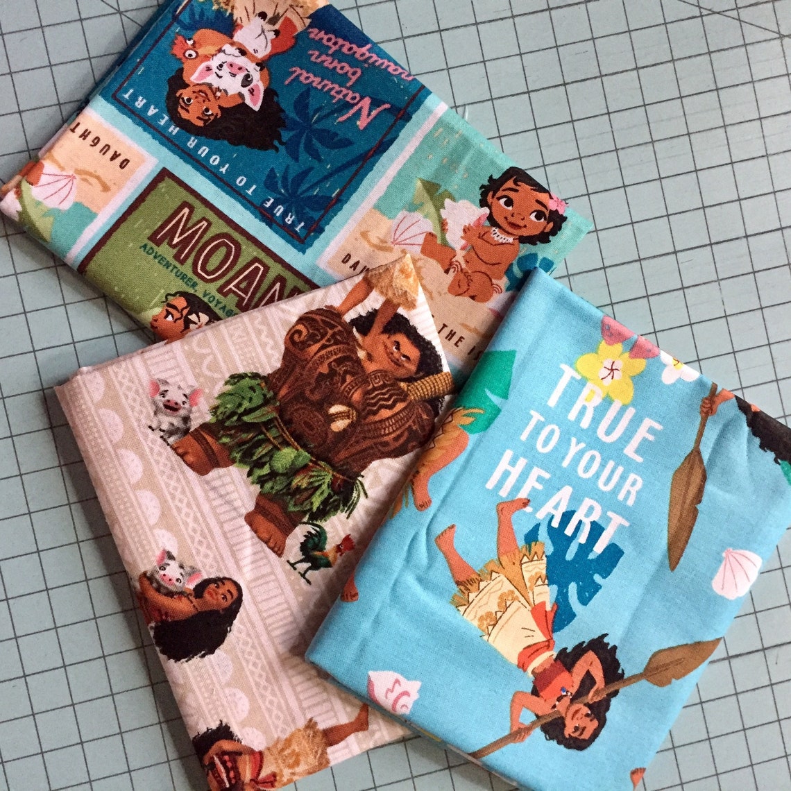 Moana Fabric - 4 Disney Fat Quarter Bundle - Etsy