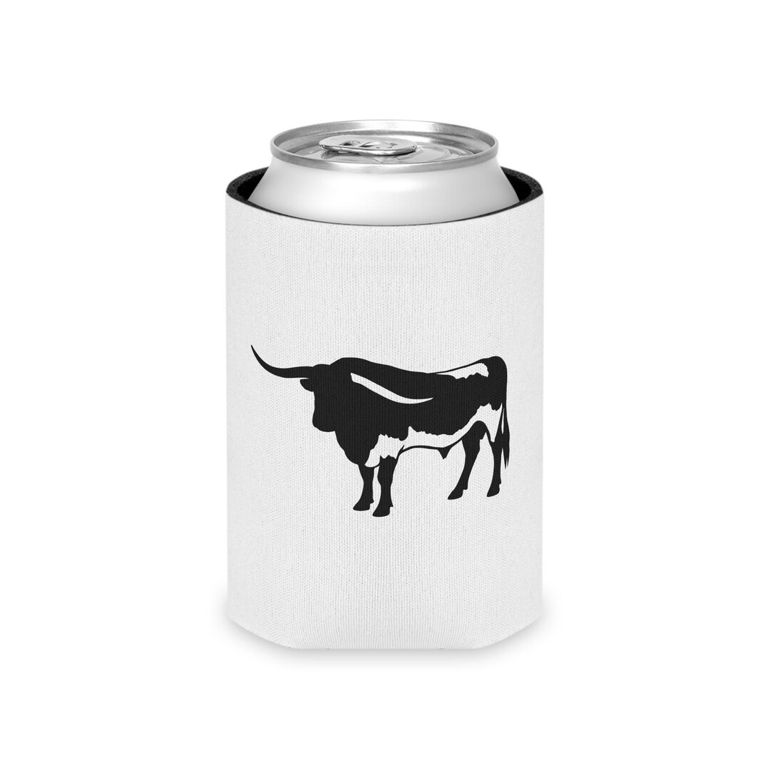 Rustic Bull Can Cooler: Farmhouse Beverage Insulator, Cow Lover Gift - Etsy
