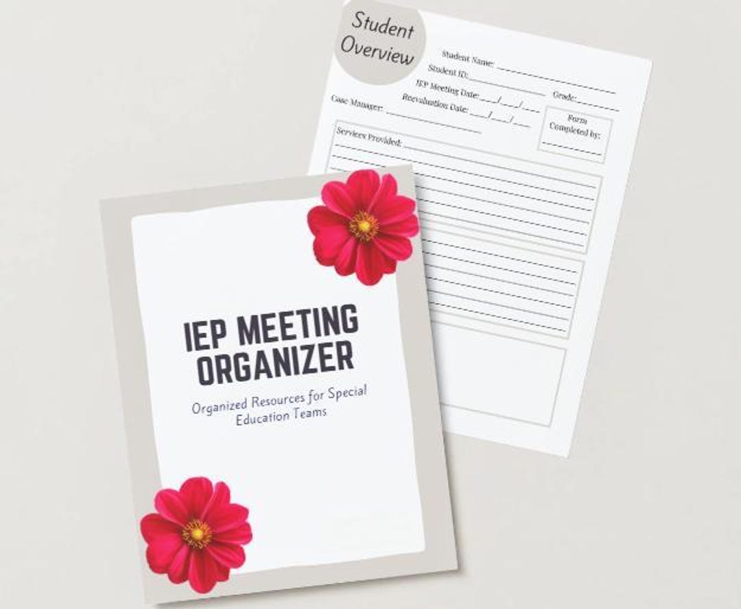 IEP Meeting Organizer Template | Editable Canva Download | Special ...