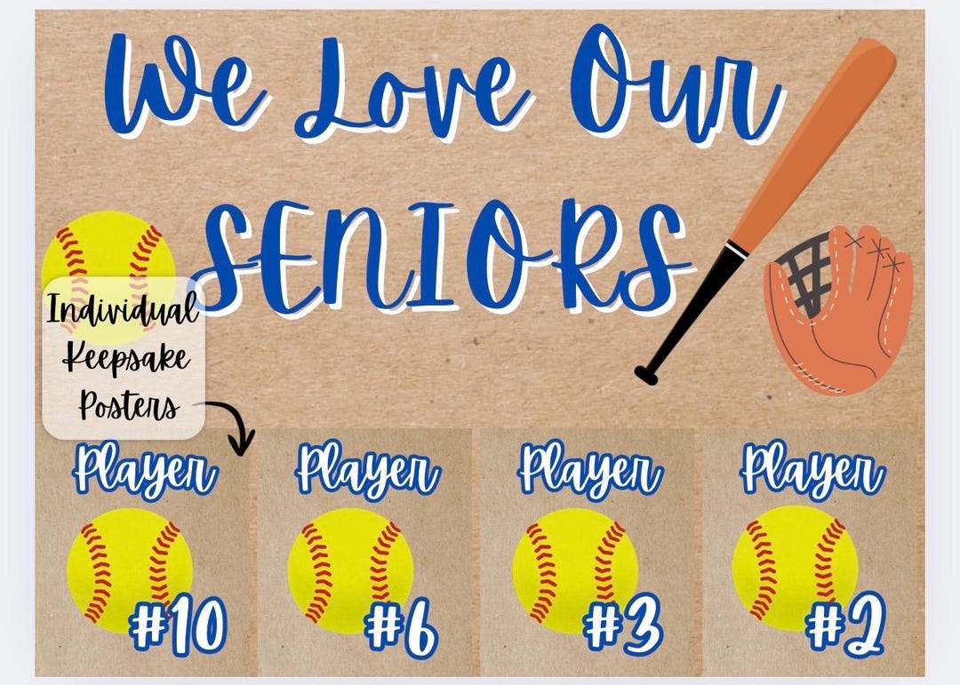 Custom Senior Sports Banner With Mini Keepsake Banners! - Etsy