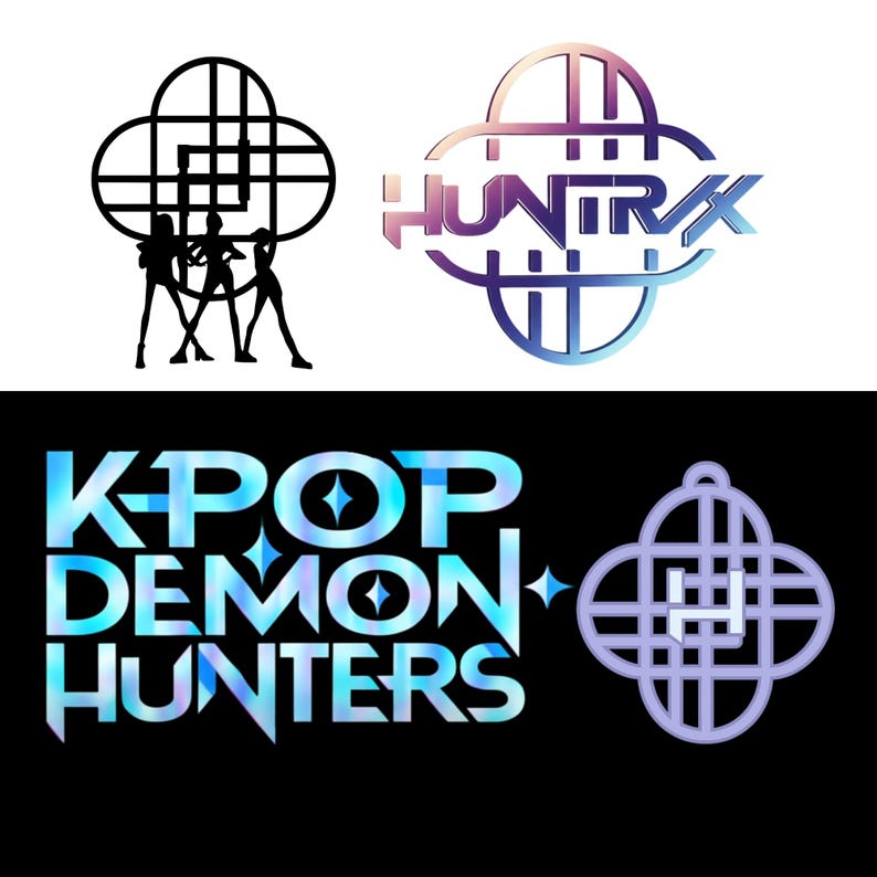 KPOP Demon Hunters Logo Pack | Saja Boys & Huntrix PNG (instant ...