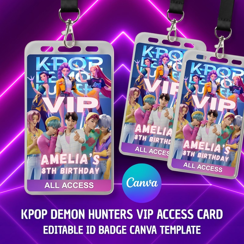 Kpop demon hunters access card - Etsy.de