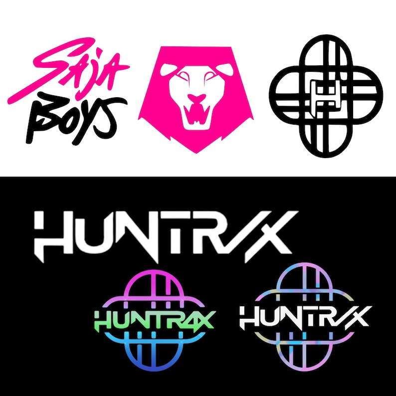 KPOP Demon Hunters Logo Pack | Saja Boys & Huntrix PNG (instant ...