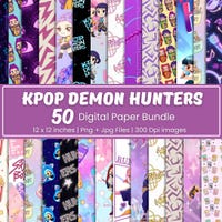 Kpop Demon Hunters Inspired Digital Papers - Etsy
