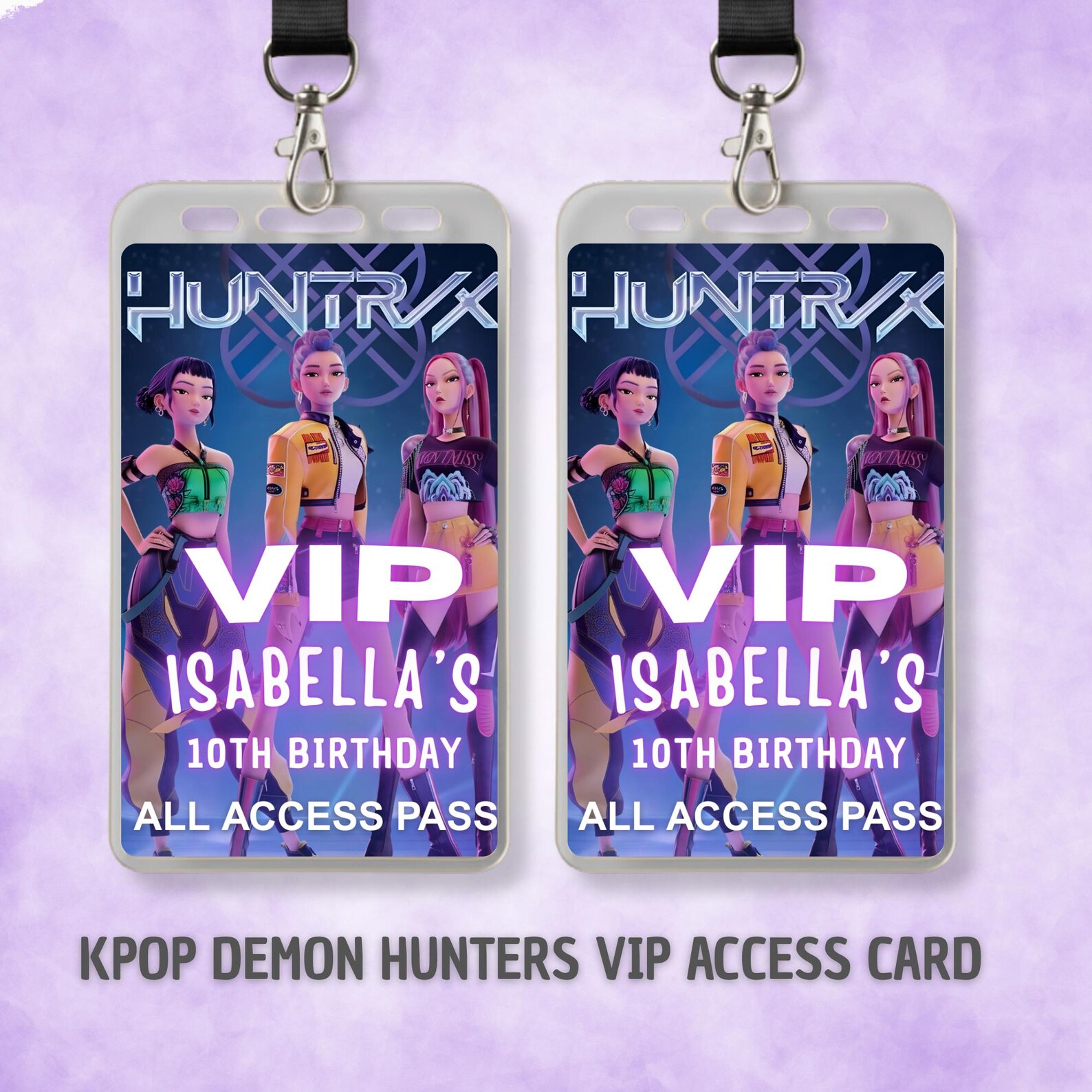 Demon Hunter VIP Pass | Huntrix ID Badge | Printable Kpop VIP Card ...