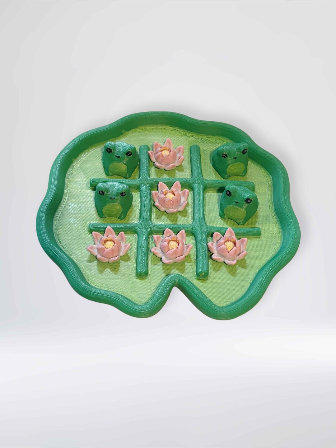 Hand-painted Tic Tac Toe Game: 3D Printed Toad & Lily Pad Board - Etsy
