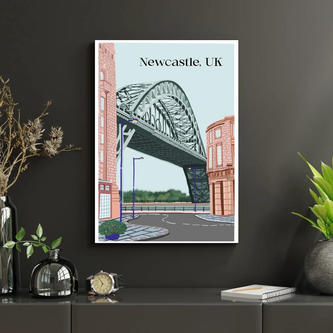 A4 Newcastle Tyne Bridge Art Print – A4 Wall Decor | Iconic Landmark ...