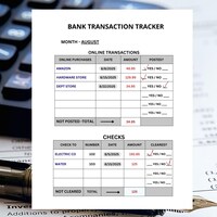 Bank Account Tracker: Google Sheet Finance Organizer | Expense ...