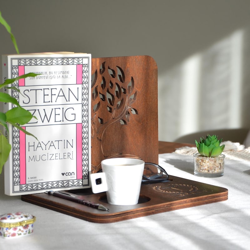 Wooden Book Stand Bedside - Etsy