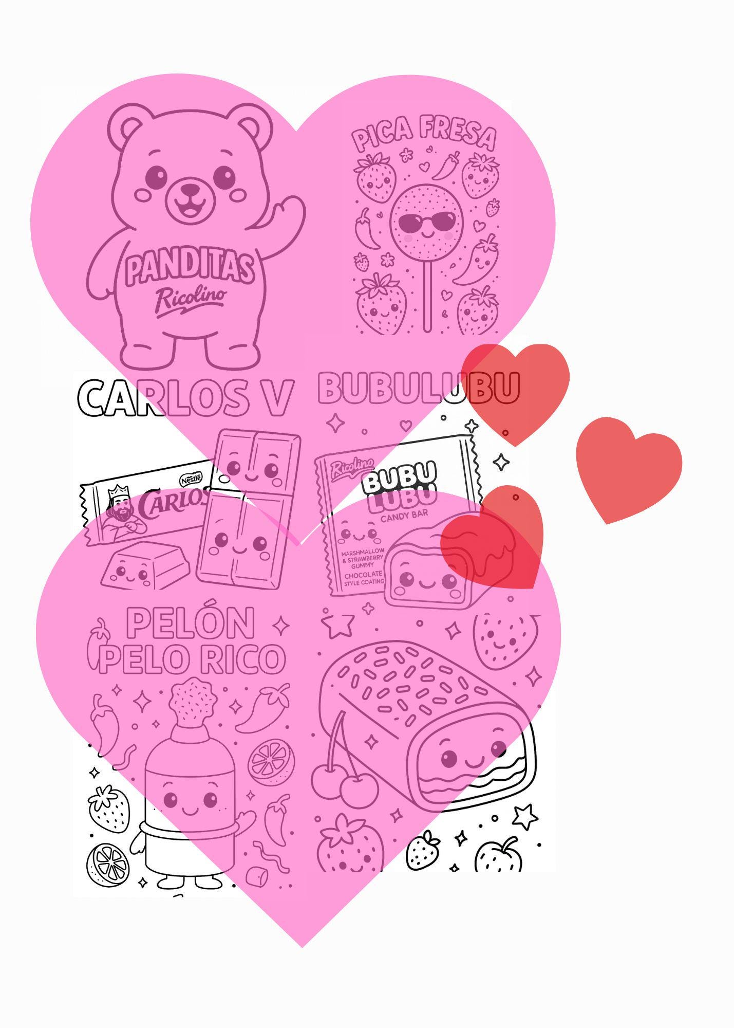 Mexican Candy Kawaii Coloring Book | Dulces Típicos (digital Download ...