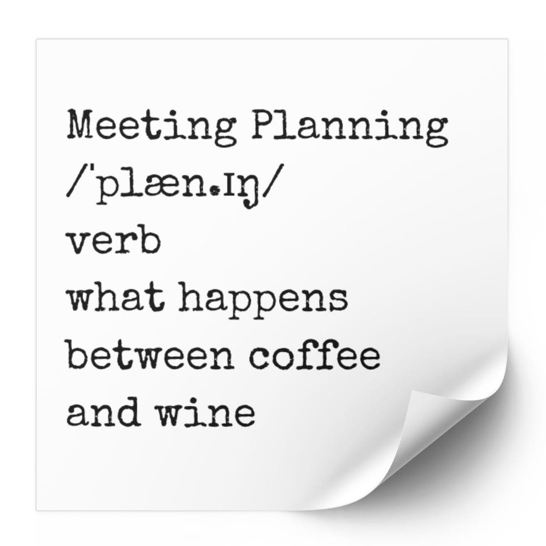 Meeting Planning Verb Sticker - Etsy
