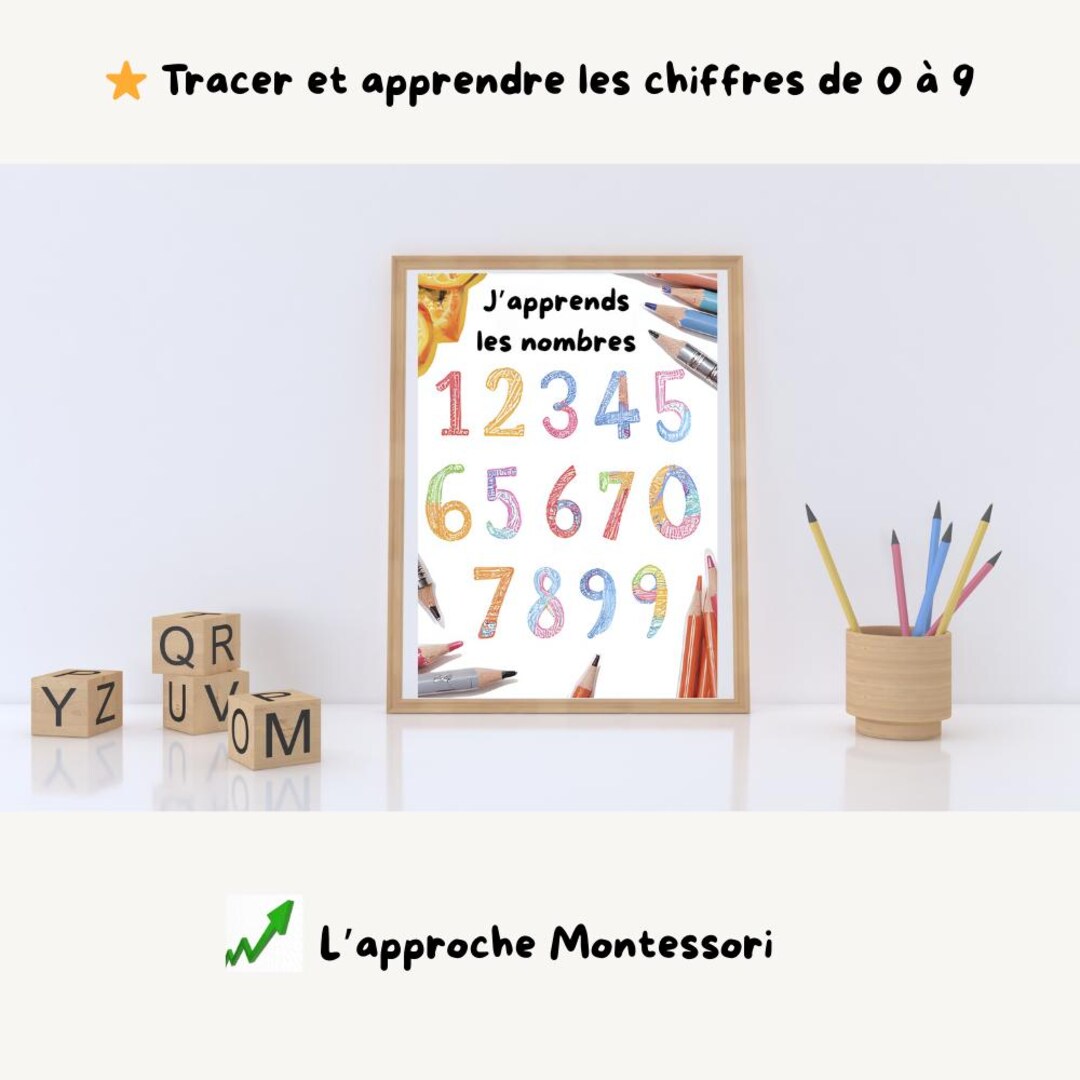 Learn Numbers – A4 PDF to Trace and Color – Numbers 0 to 9 – Montessori ...