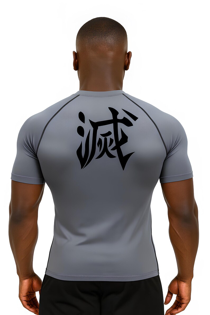 Anime Compression Shirt for Men Gym Workout Running Tee Short Sleeve ...