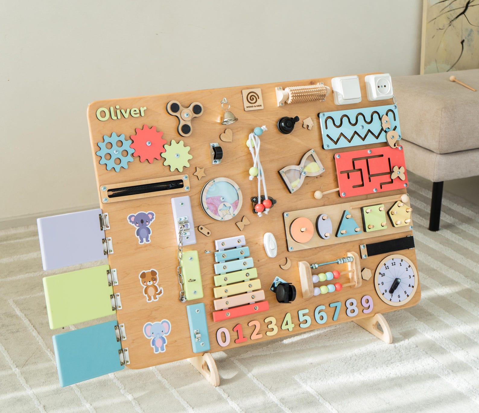 Interactive Baby Busy Board | Montessori Learning Toy for Toddlers - Etsy