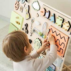 Interactive Baby Busy Board | Montessori Learning Toy for Toddlers - Etsy
